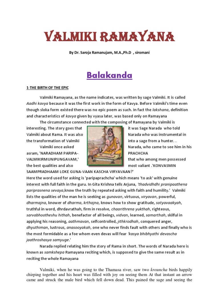 Valmiki Ramayana PDF | PDF | Ramayana | Rama