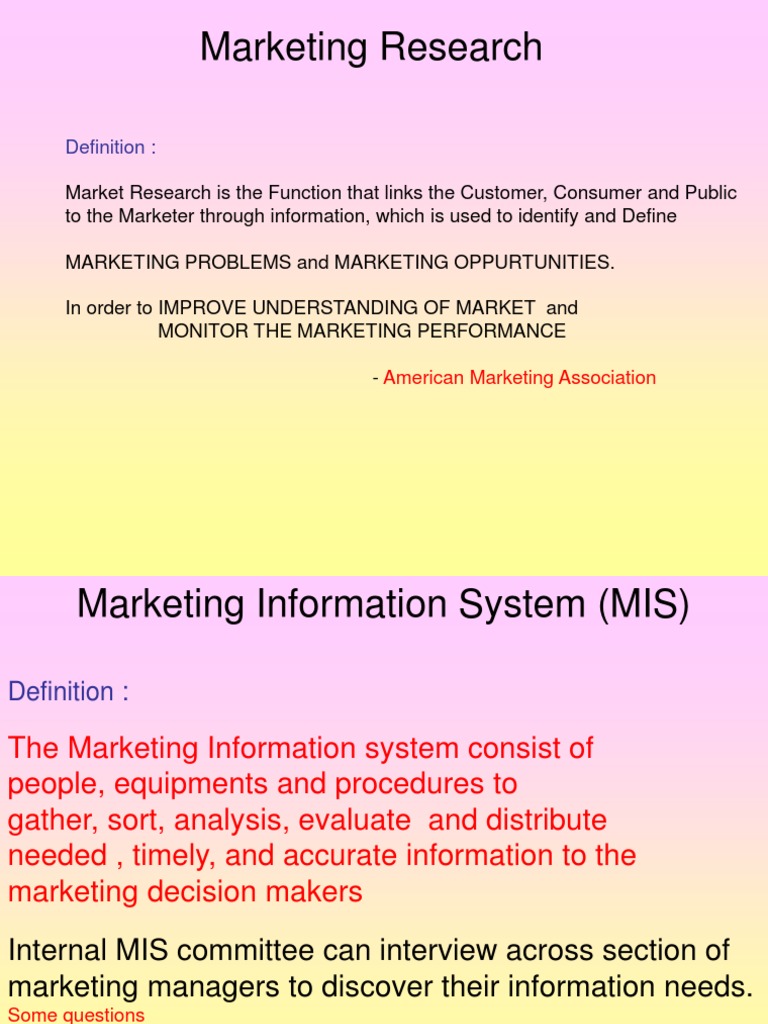 Marketing Research: Definition | PDF | Marketing Research | Market ...