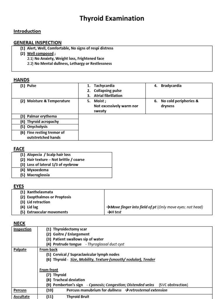 Thyroid Exam Guide for Clinicians | PDF | Wellness