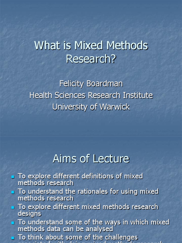 what_is_mixed_methods_research.ppt | Qualitative Research ...
