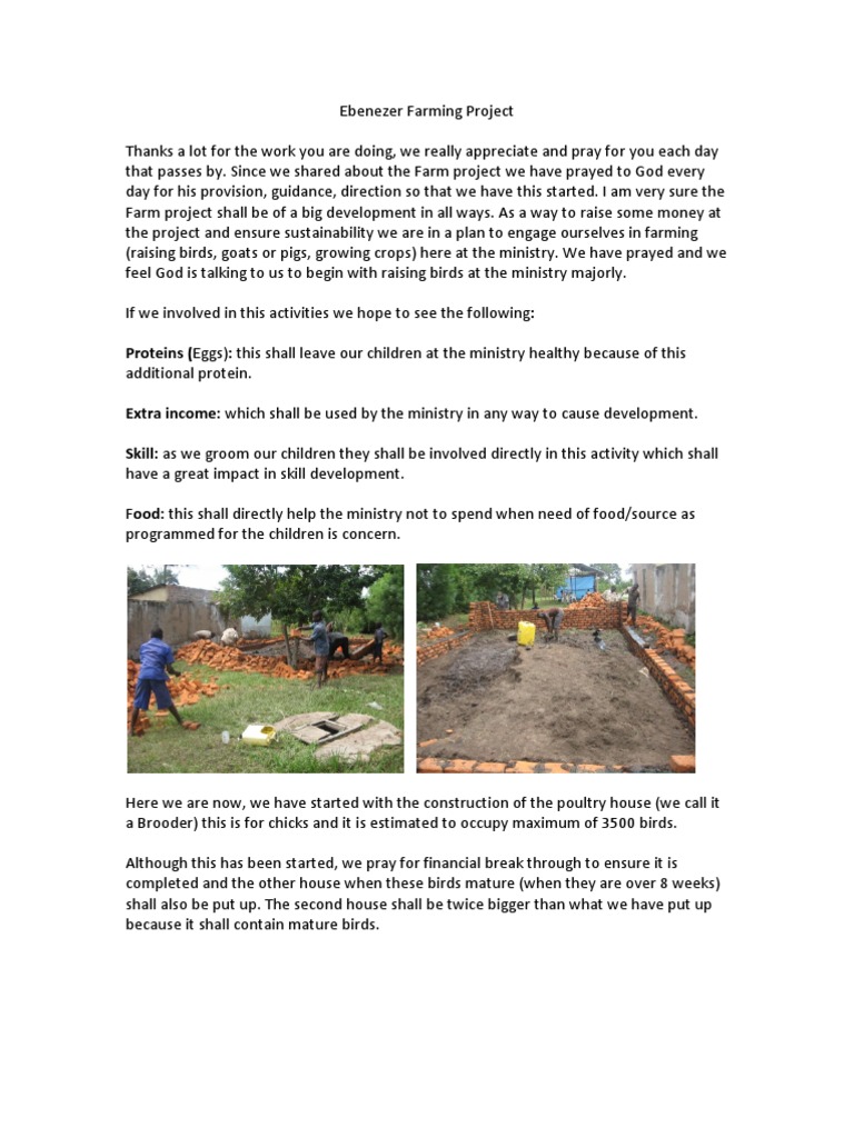 Ebenezer Farming Project Overview | PDF | Farms | Poultry