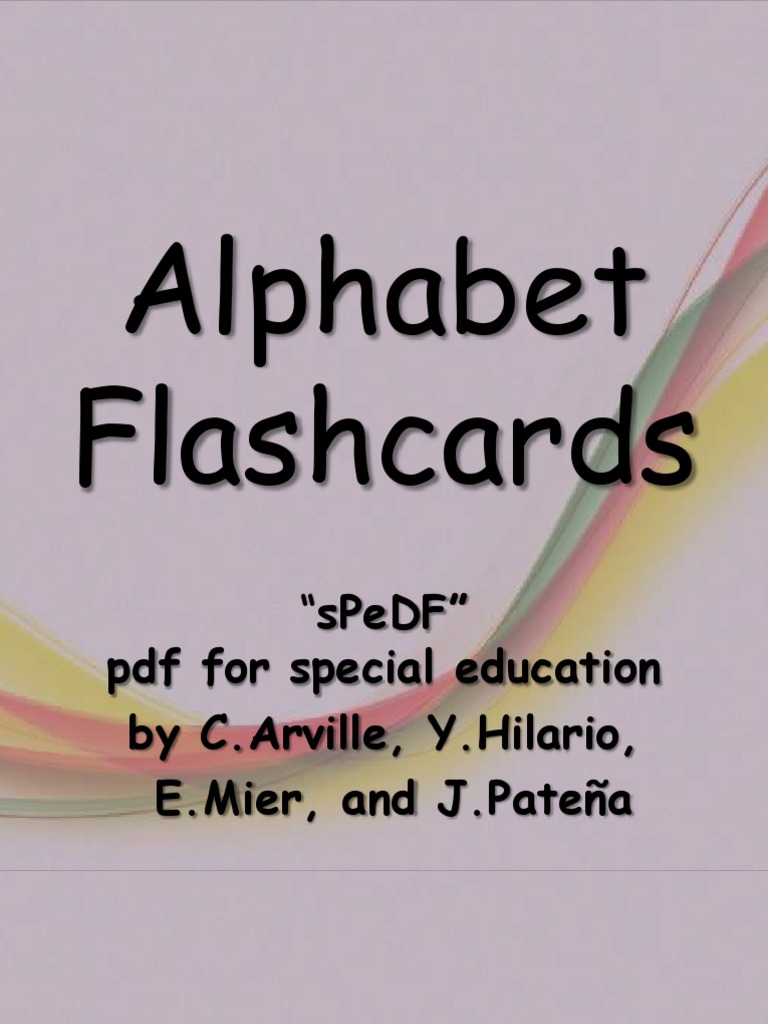 sPeDF - Alphabet Flashcards | PDF