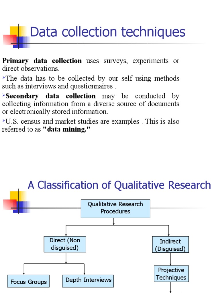 Data Collection Techniques | PDF | Focus Group | Survey Methodology