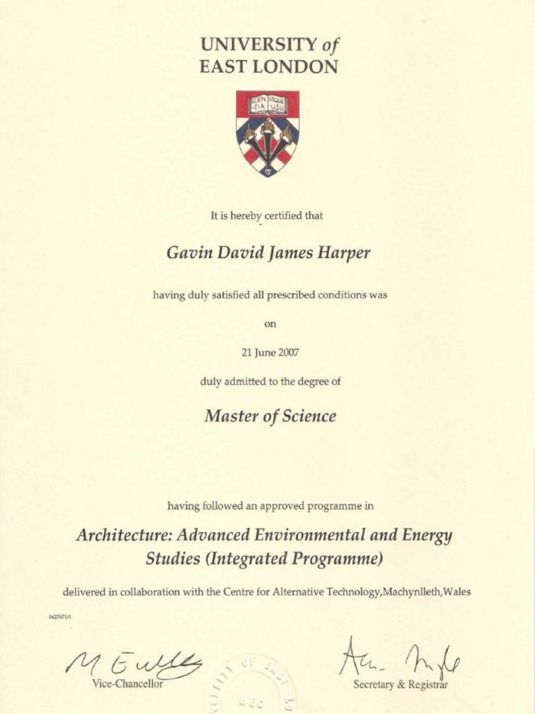 MSC Certificate | PDF