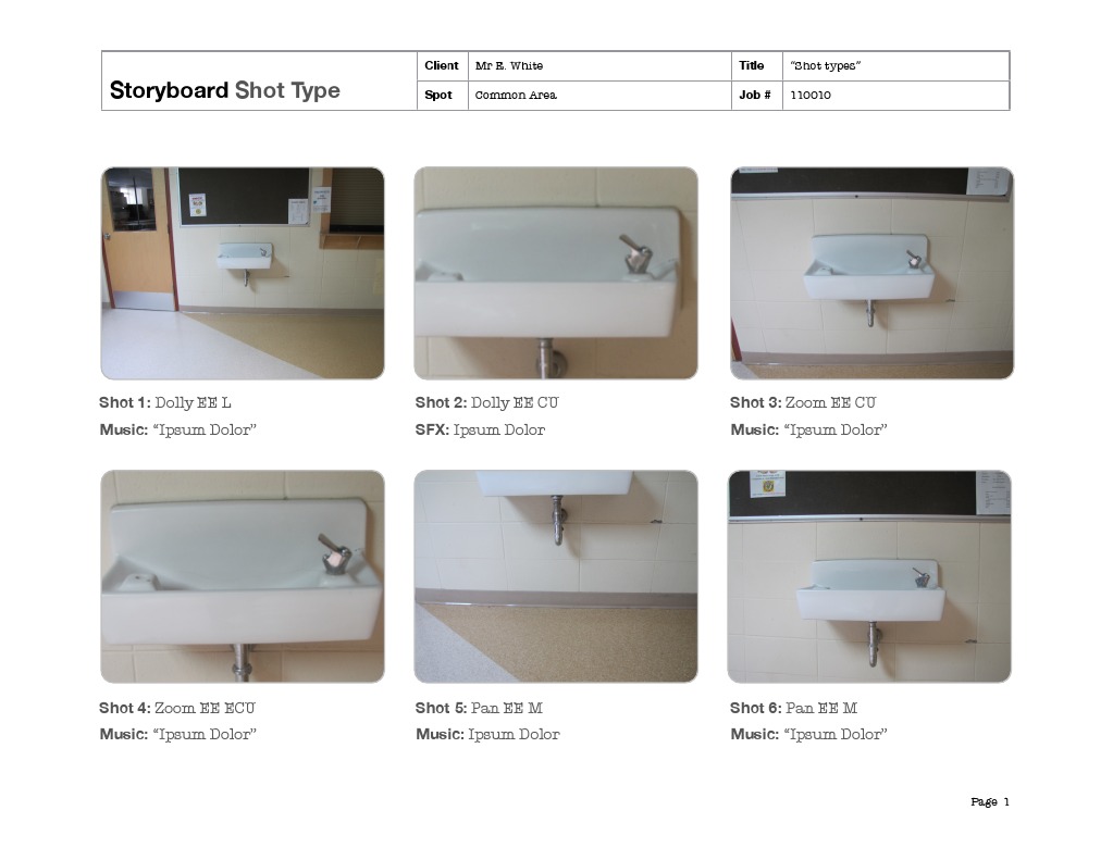 Storyboard Shot Types Overview | PDF