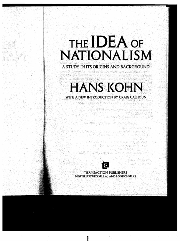 The Idea of Nationalism Intro | PDF | Zionism | Martin Buber