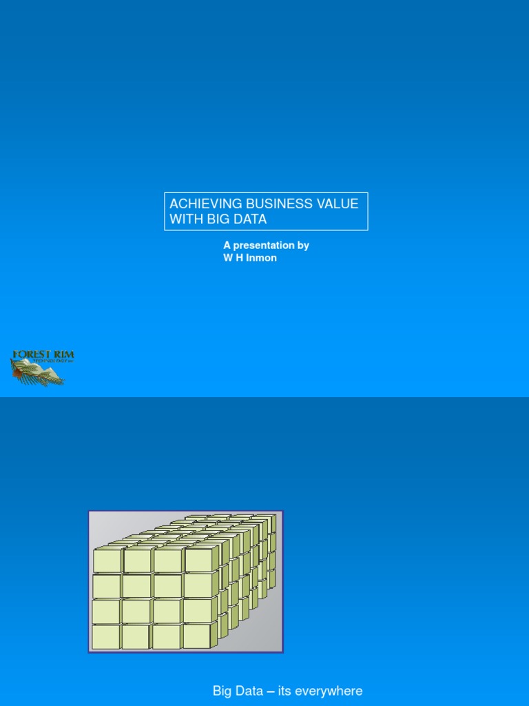 Achieving Business Value With Big Data - I | PDF | Big Data | Data
