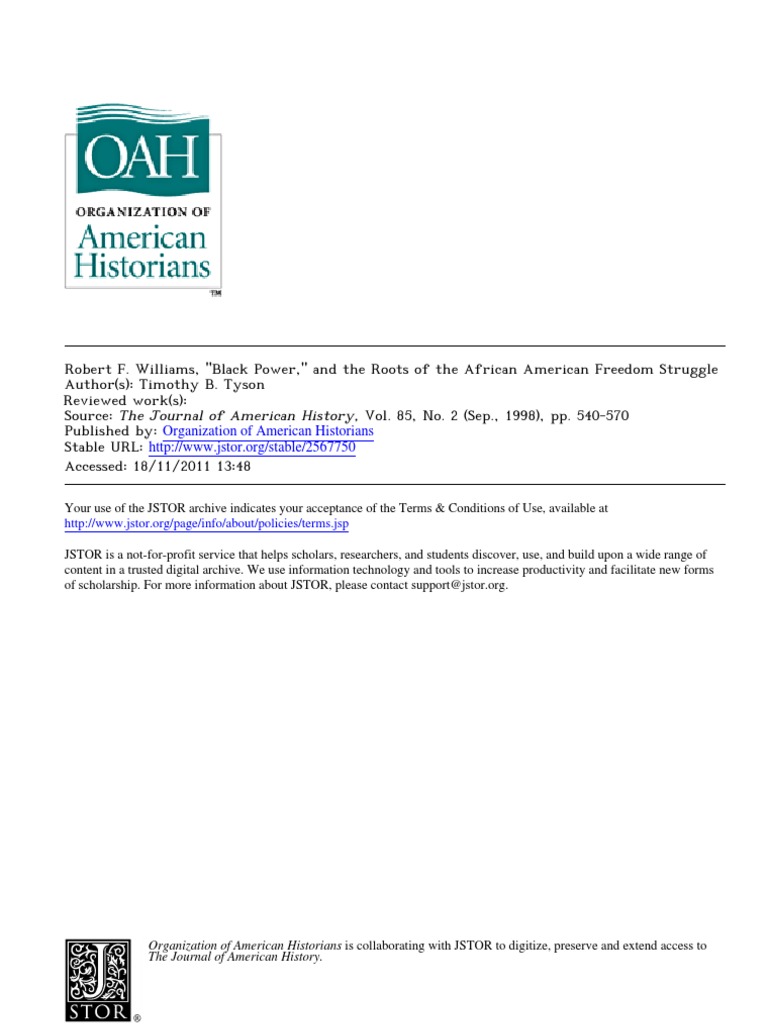 Robert F. Williams, "Black Power," and The Roots of The African ...