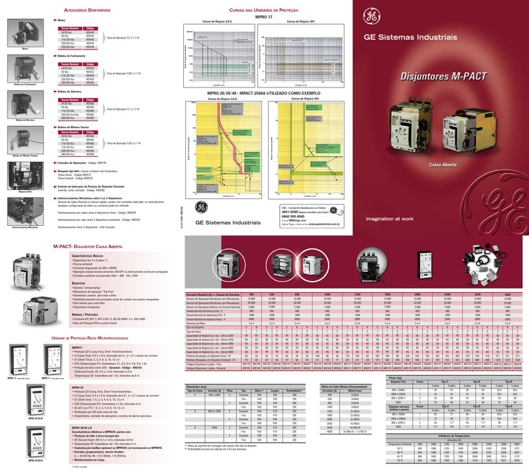 GE Disjuntores M-PACT | PDF | Energia elétrica | Eletromagnetismo