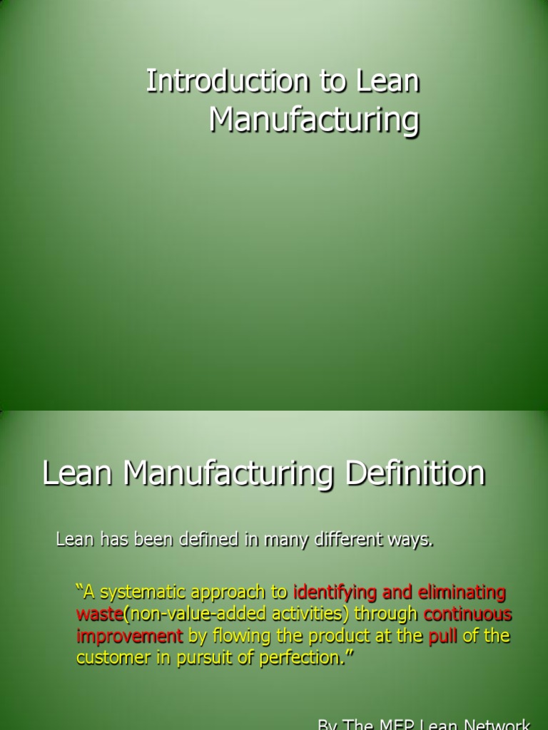 CH 1 Intro To Lean | PDF | Lean Manufacturing | Accountability