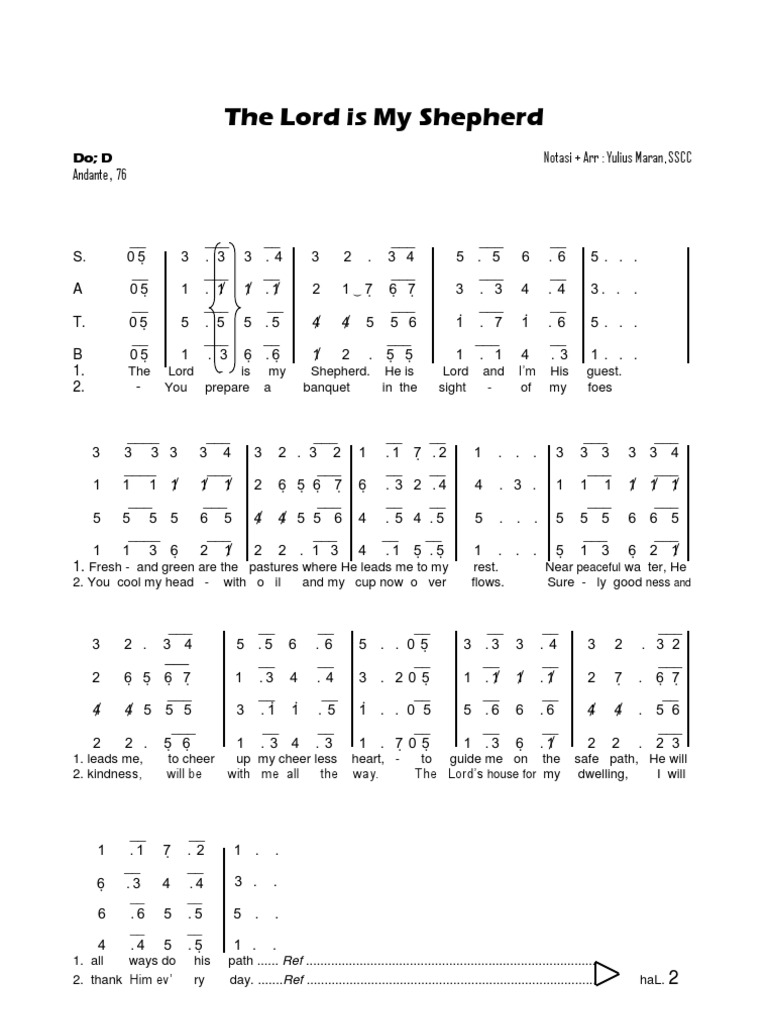The Lord Is My Shepherd. Satb | PDF