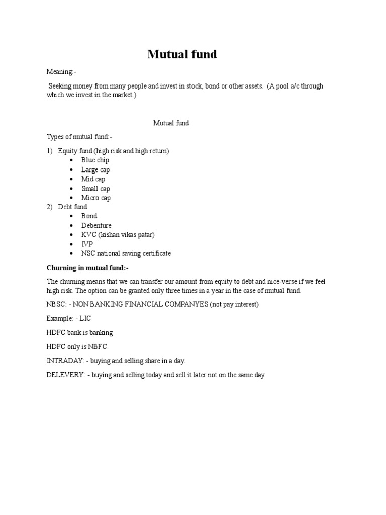 Mutual Fund Basics for Beginners | PDF