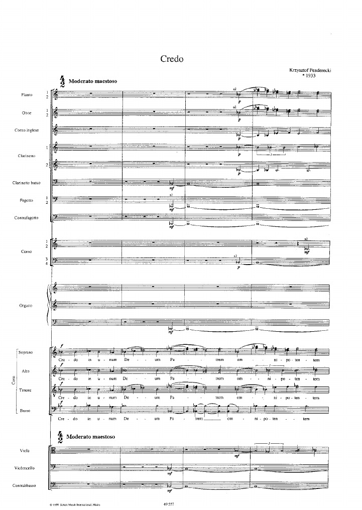 Penderecki Credo | PDF