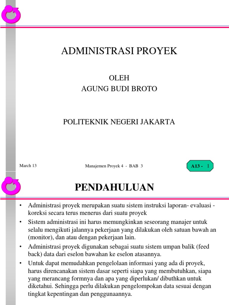 Administrasi Proyek | PDF