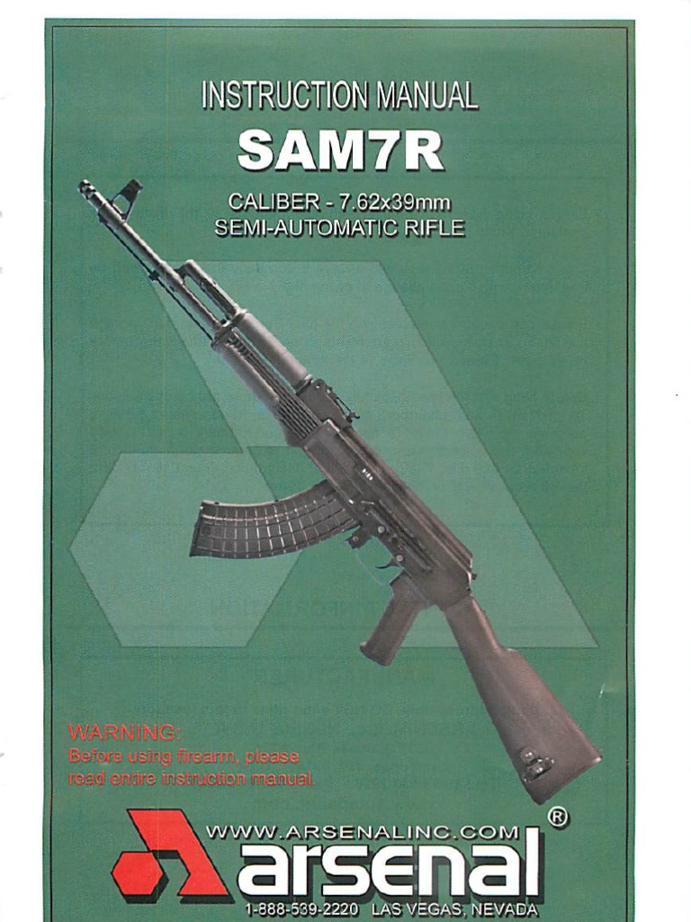 Arsenal SAM7R Instruction Manual | PDF | Rifle | Magazine (Firearms)
