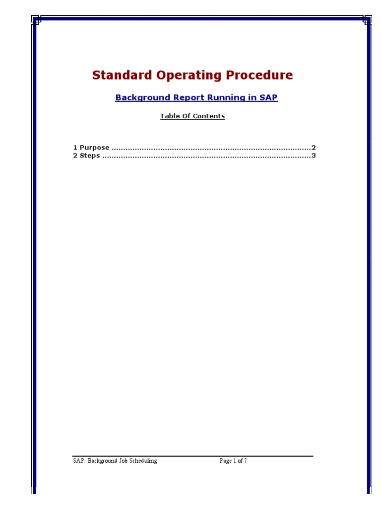 SAP Background Report Running | PDF | Digital Technology | System Software