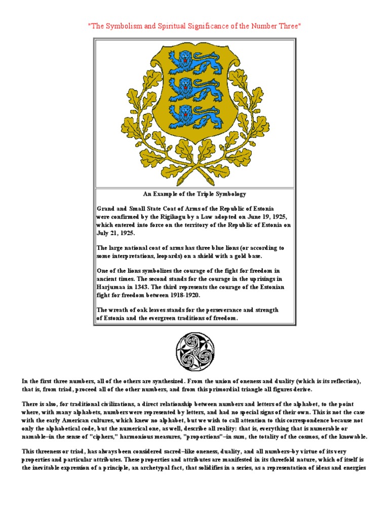 The Symbolism and Spiritual Significance of The Number Three | PDF ...