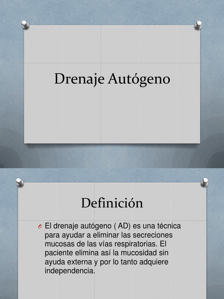 Drenaje Autogeno | PDF | Sistema respiratorio | Respiración