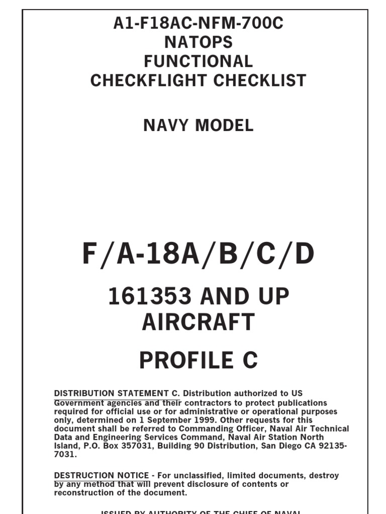 A1 F18ac NFM 700c | PDF | Aircraft Flight Control System | Aircraft