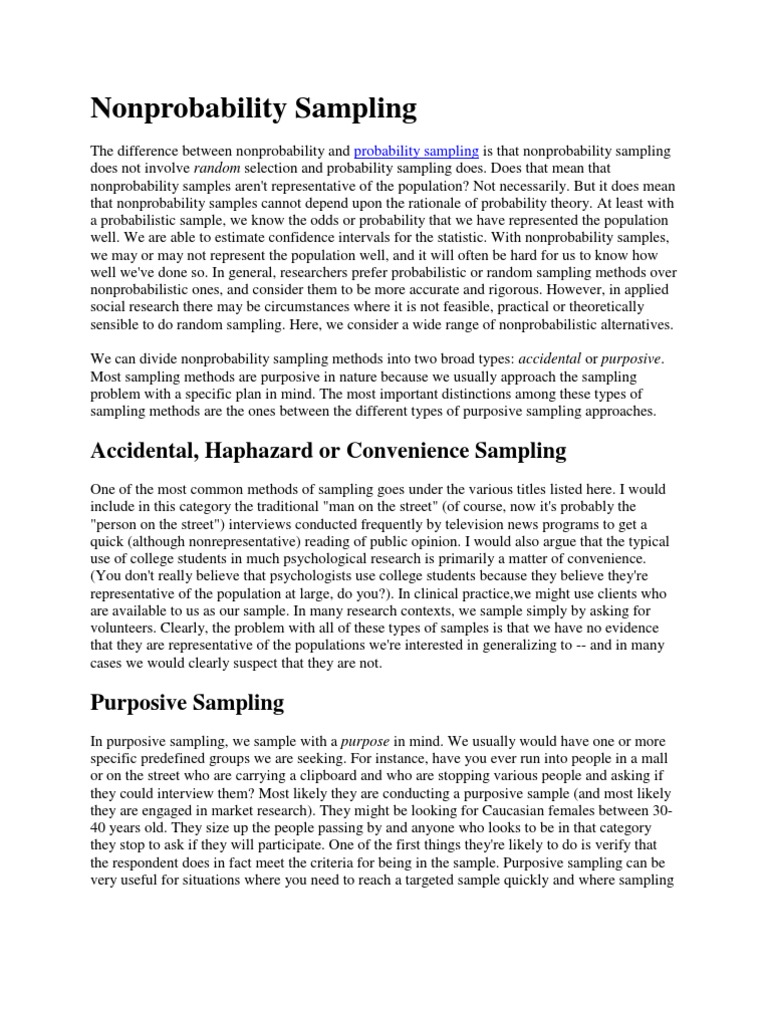 Purposive Sampling | PDF