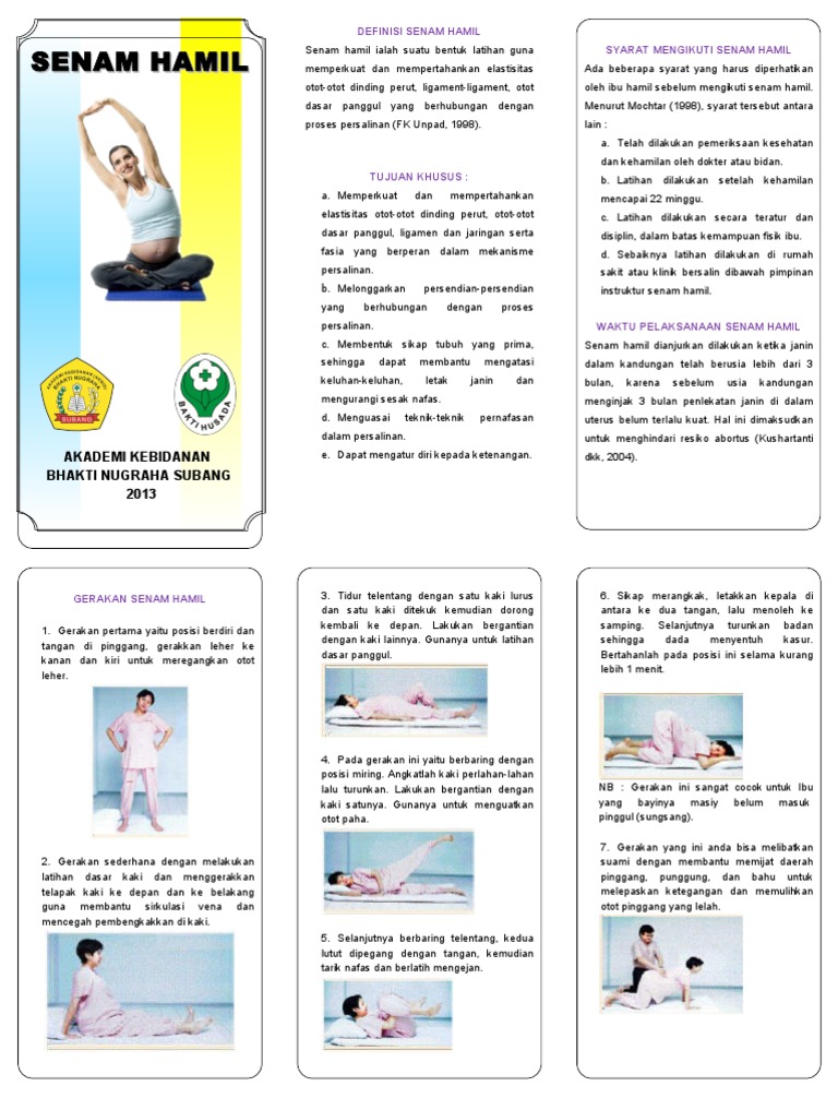 Leaflet Senam Hamil | PDF
