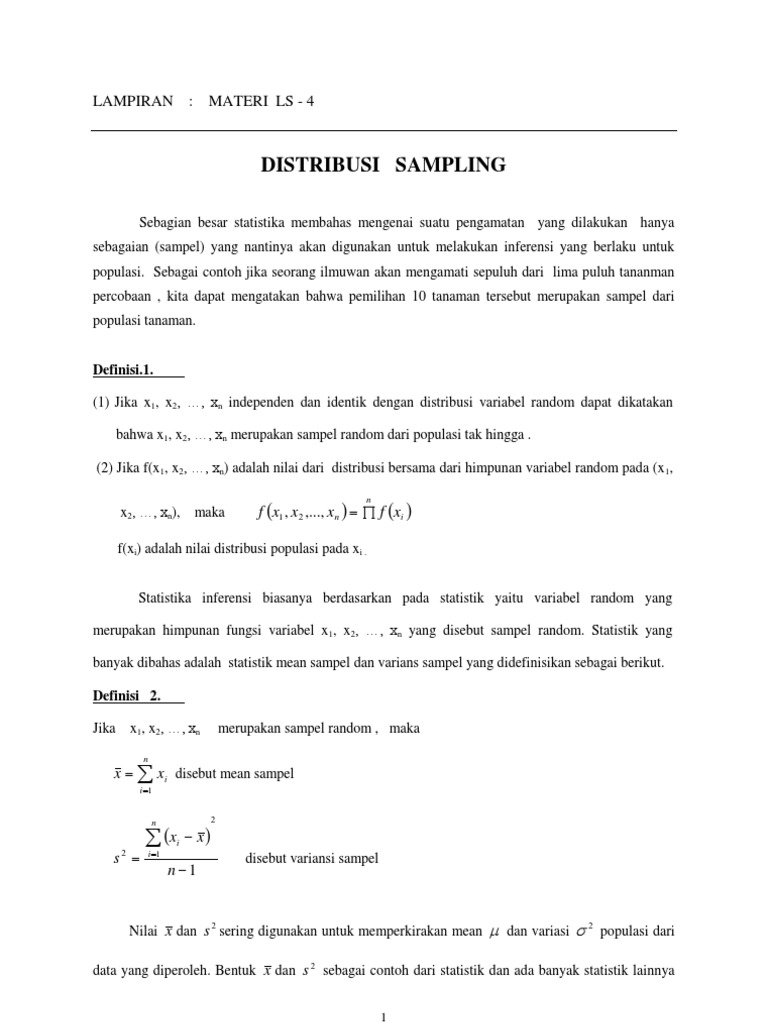Distribusi Sampling | PDF