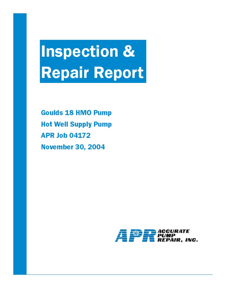 Pump Sample Report | PDF | Pump | Hydraulics