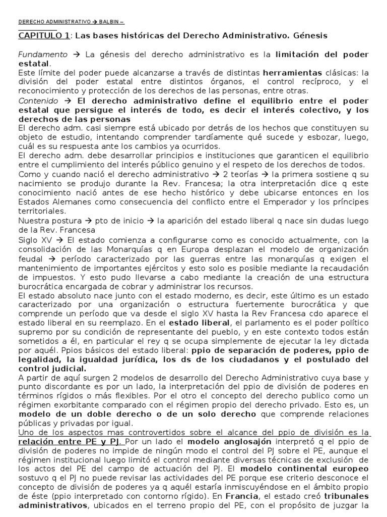 Balbin Rota Resumen | PDF | Separación de poderes | Estado (política)