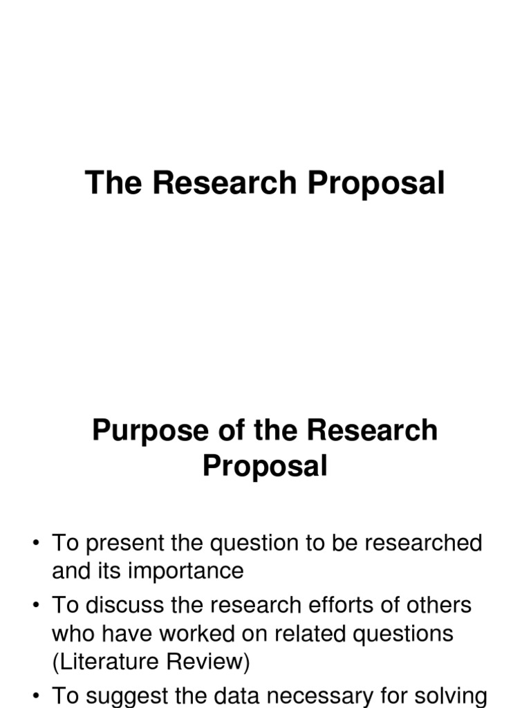 Research Proposal Structure and Purpose | PDF | Data Analysis ...