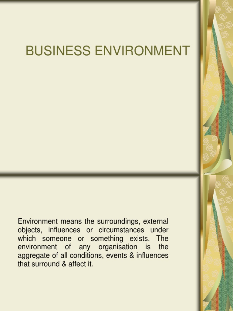 Business Environment | PDF | Strategic Management | Economics