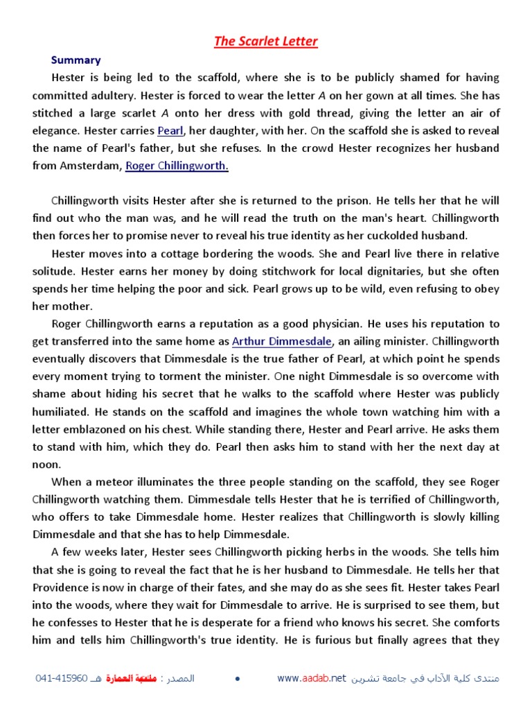 The Scarlet Letter - Study and Analyze | PDF | The Scarlet Letter ...