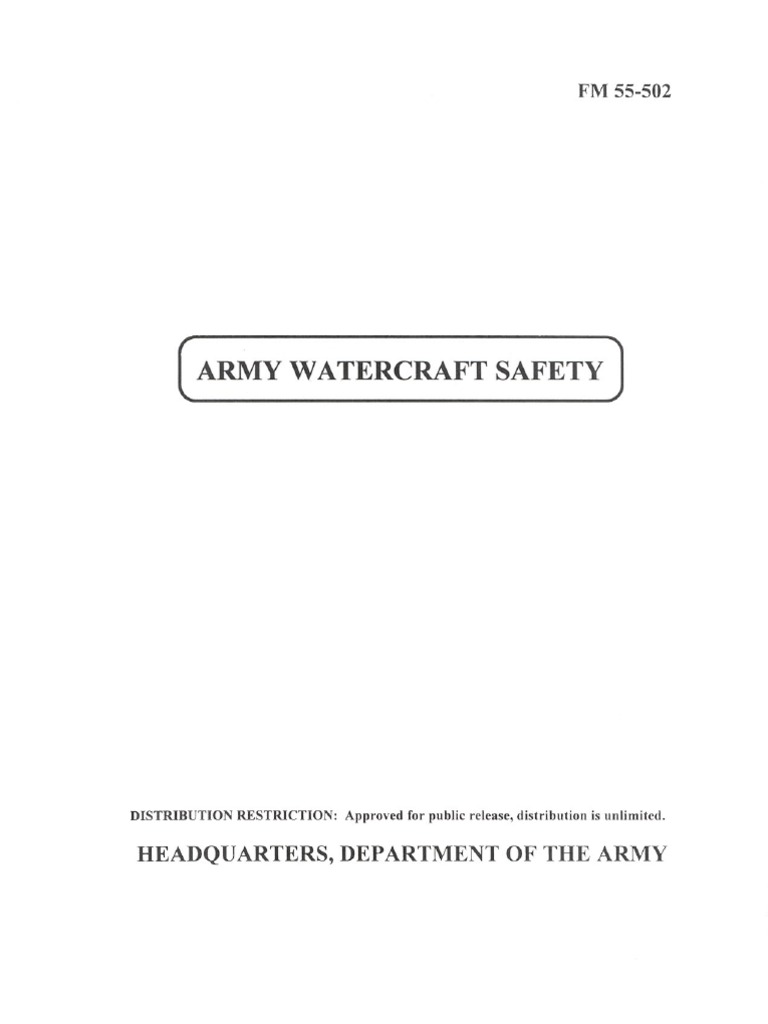 Army Watercraft Safety | PDF | Risk | Infection