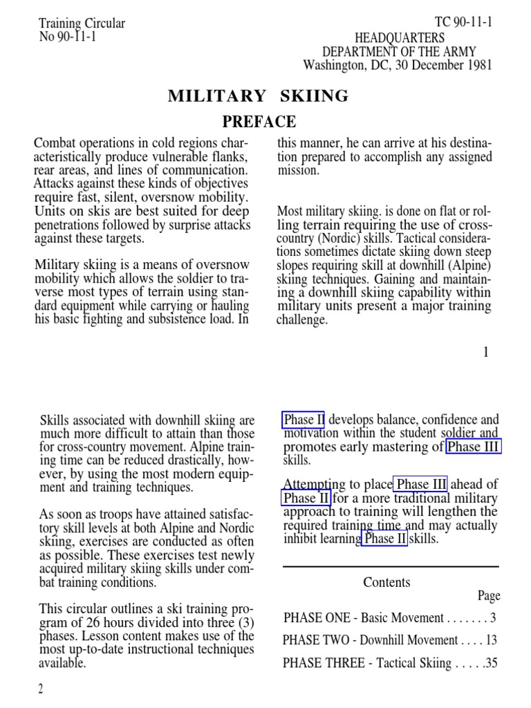 Military Skiing Training Program | PDF | Ski | Running