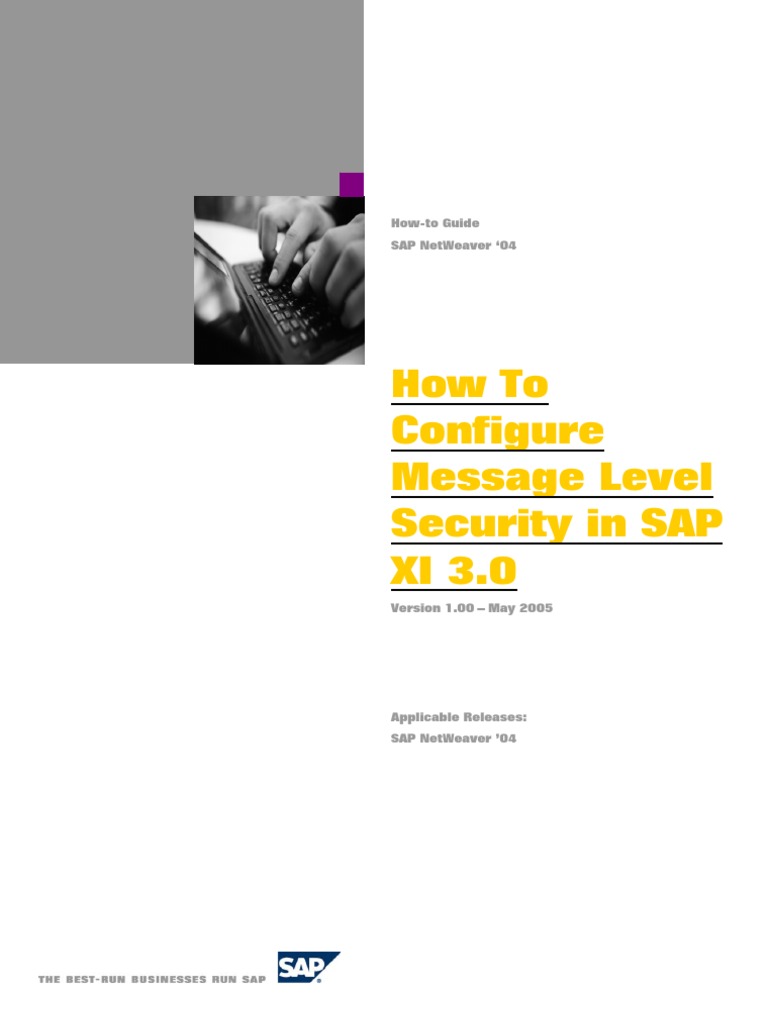 How To Configure Message Level Security in SAP XI - 3 0 | PDF | Public ...