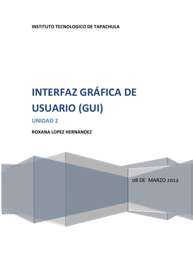Interfaz Grafica de Usuario (GUI) | PDF | Interfaz de programación de ...