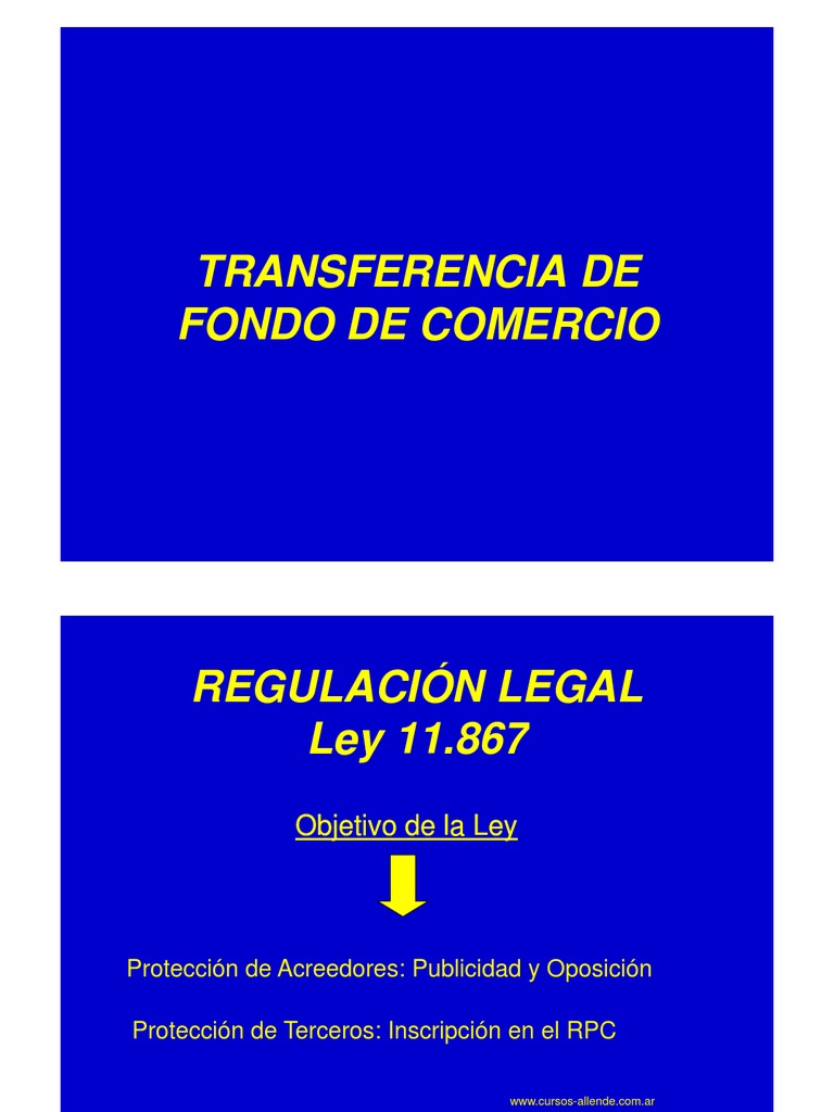 Transferencia de Fondo de Comercio | PDF | Comercio | Instituciones sociales