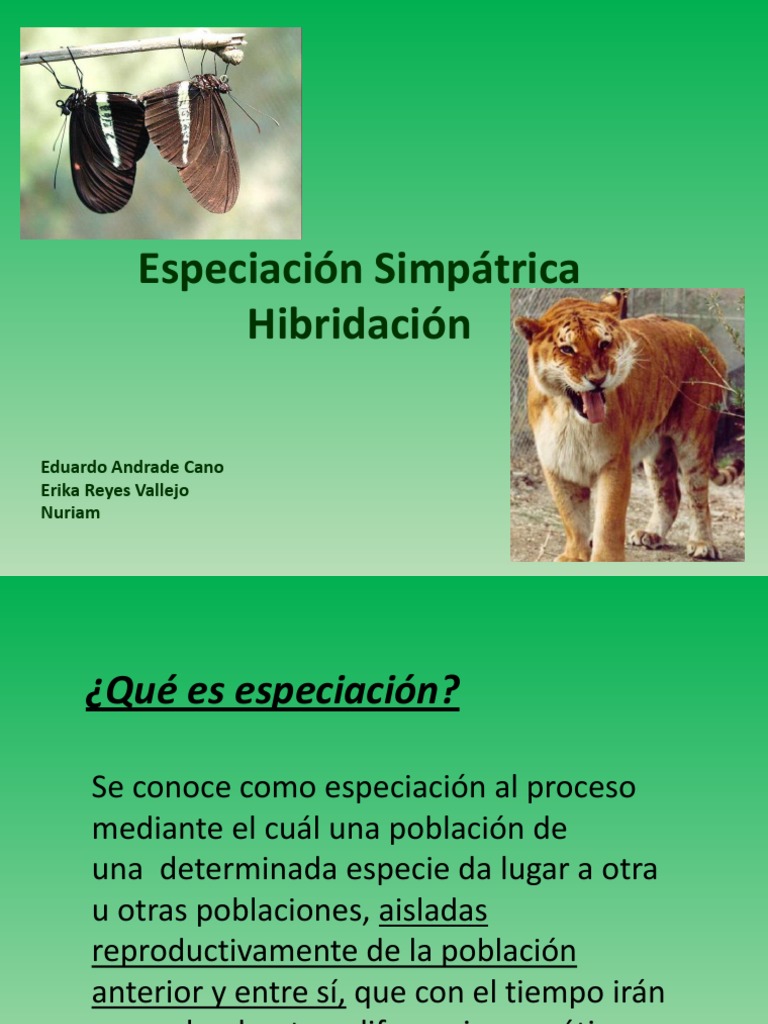 Especiación Simpátrica e Hibridación | PDF | Híbrido (biología) | Taxa
