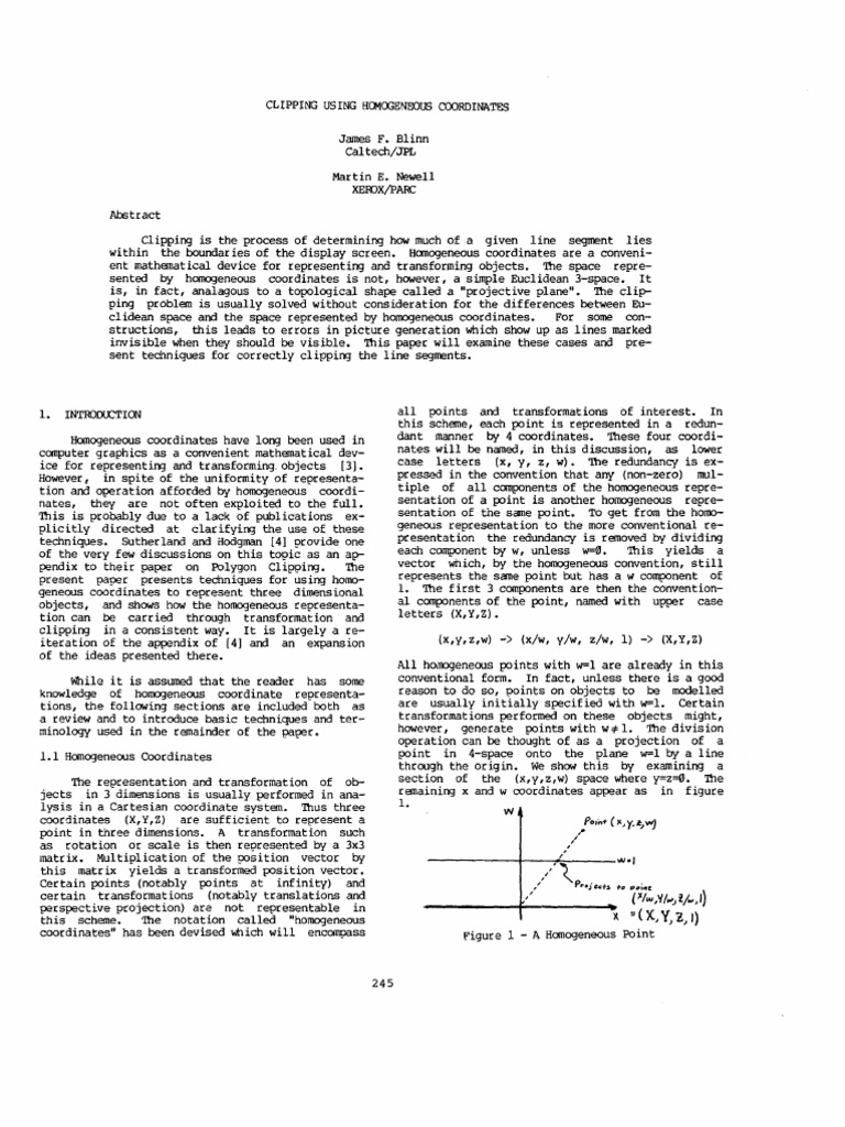 Clipping Using Homogeneous Coordinates | PDF | Euclidean Vector | Ellipse