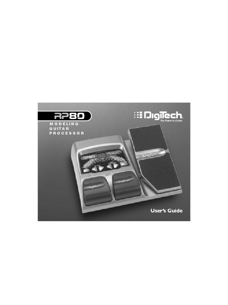 DigiTech RP80 Manual | PDF | Sound Technology | Audio Engineering