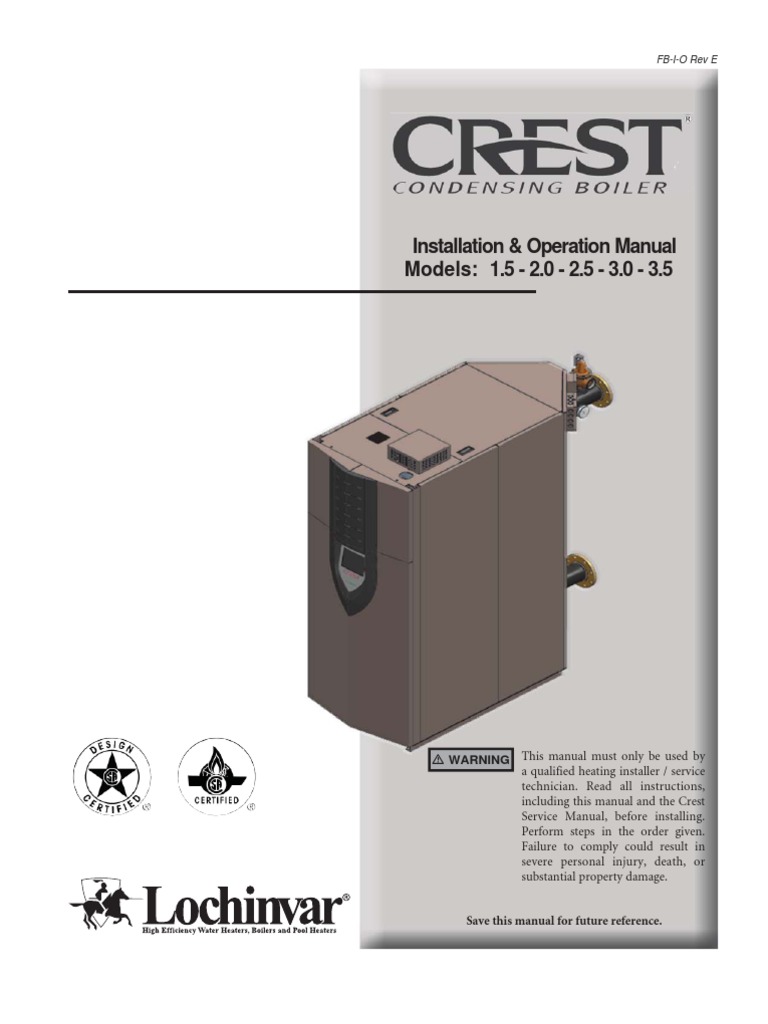 Crest Boiler Manual | PDF | Boiler | Ventilation (Architecture)