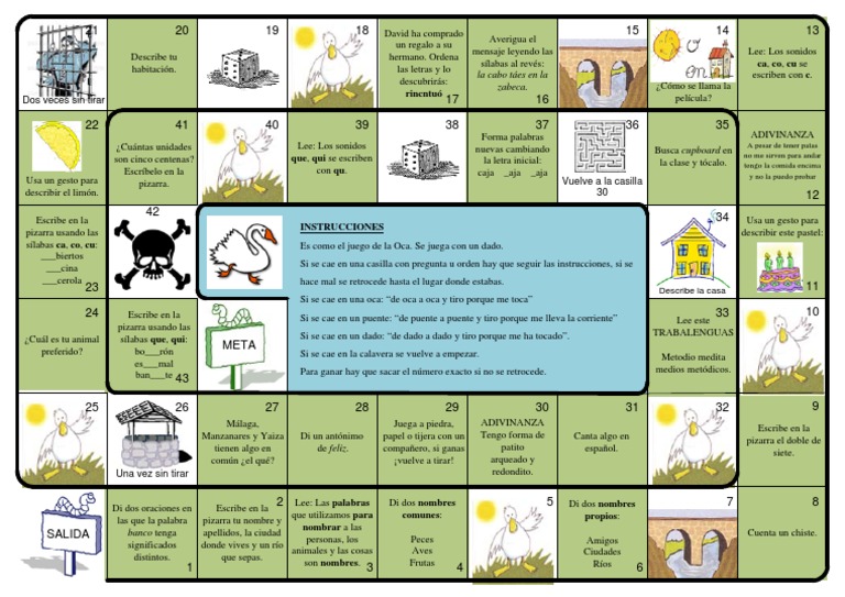 Juego Tablero: La Oca | Descargar gratis PDF | Ocio
