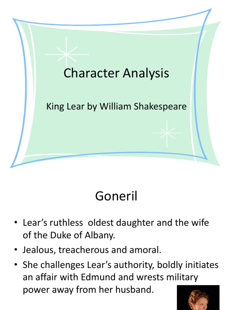 Character Analysis - King Lear | PDF