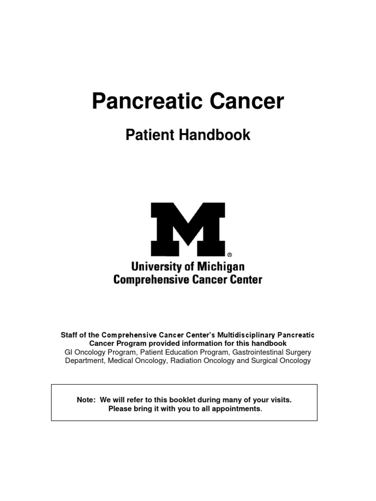 Pancreatic Cancer Handbook | PDF | Pancreatic Cancer | Pancreas