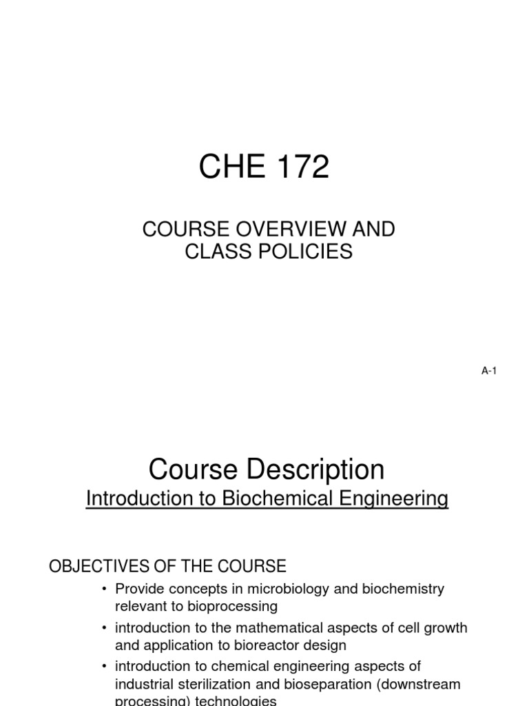 Biochemical Engineering Course Overview | PDF | Microorganism ...