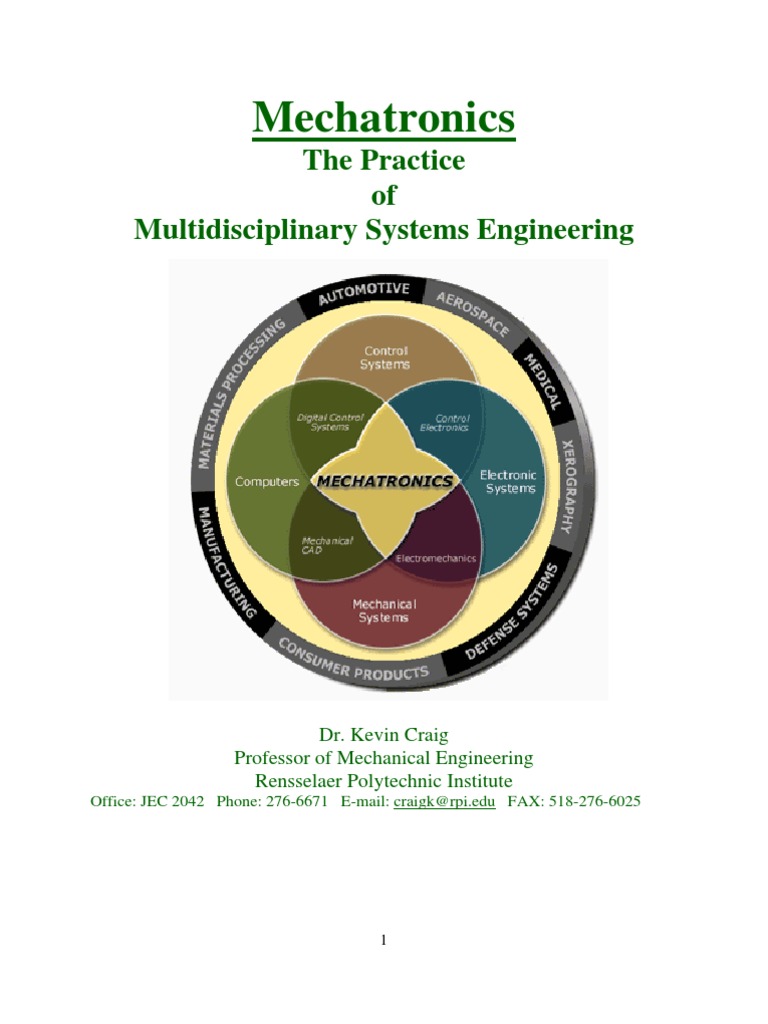 Mechatronics Course Syllabus | PDF | Mechatronics | Control Theory Mechatronics Course Syllabus | PDF | Mechatronics | Control Theory