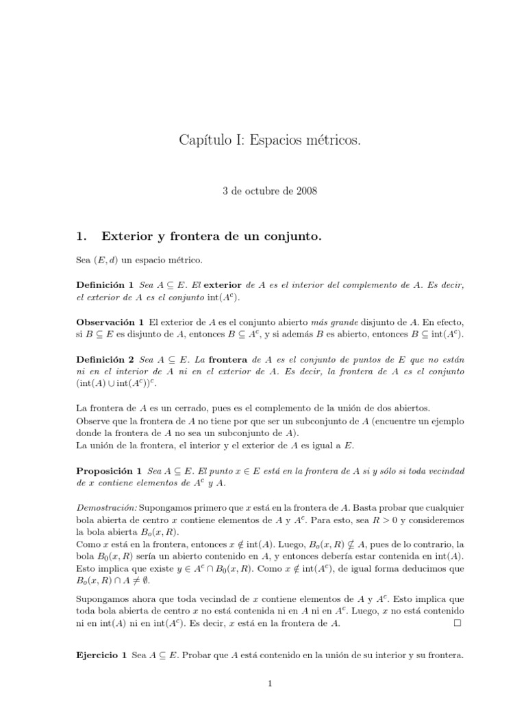 Clase4 Analisis Real | PDF | Conjunto (Matemáticas) | Estructuras ...