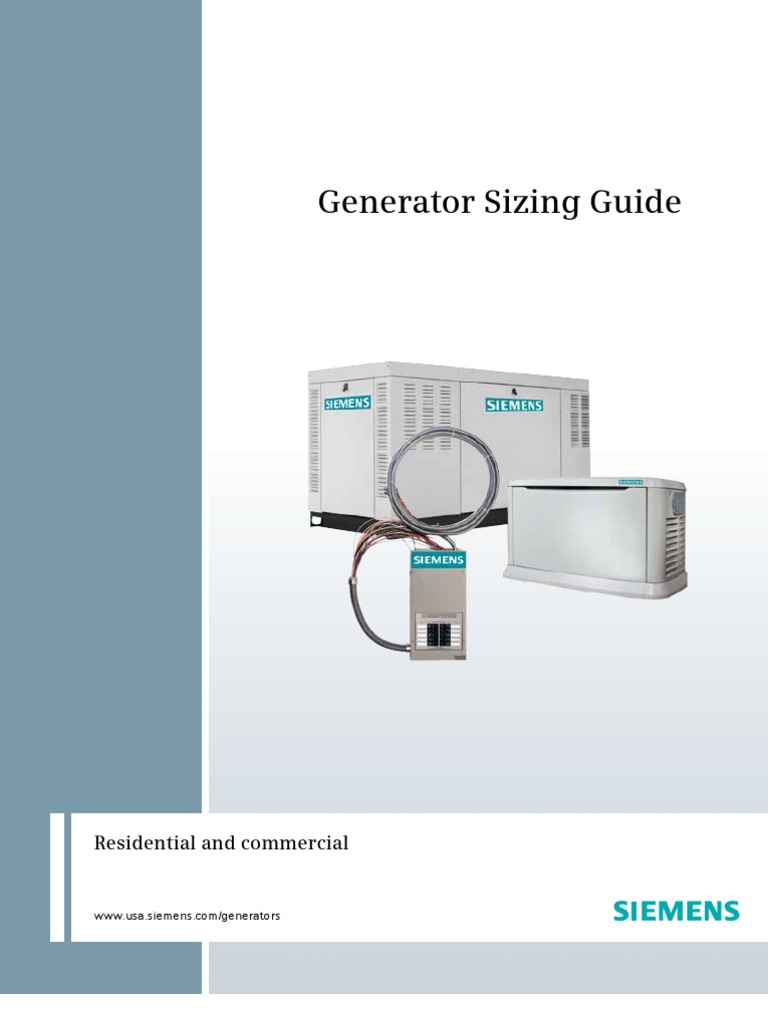 Standby Power Generator - Sizing Guide.pdf | Distortion | Electric ...