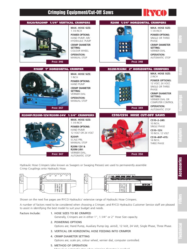 Accesories Crimping Section | PDF | Pump | Equipment