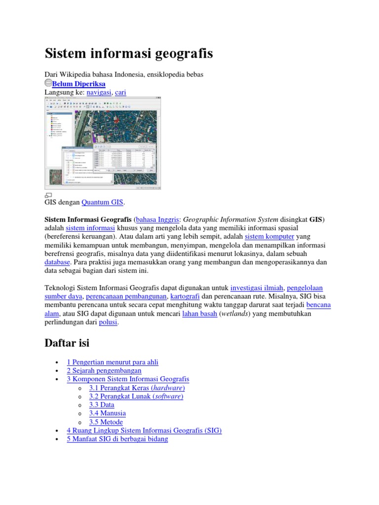 Sistem Informasi Geografis | PDF