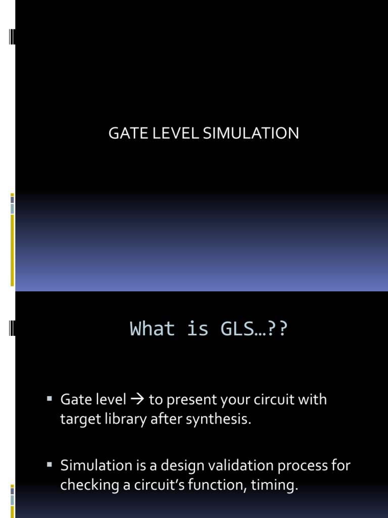Gate Level Simulation | PDF